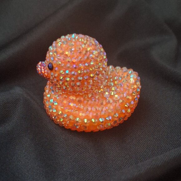 Jeep | Accents | Light Orange Rubber Ducky Bling Rubber Ducks Bedazzled ...